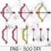 Heart Bow and Arrow, Valentine's Day Bow and Arrow Clipart, PNG ...