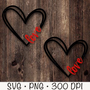 Scribble Heart SVG, Heart Outline PNG, Hand-drawn Heat, Heart With Love ...