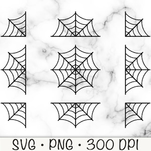 Spider Web SVG, Spider Web Corner, Half Spider Web, Spider Web Clip Art ...