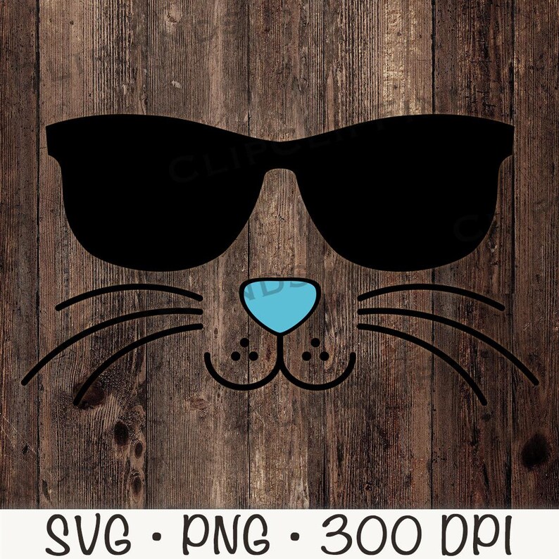 Bunny Face With Sunglasses SVG, Boy Bunny, Cool Bunny, Easter Bunny PNG ...
