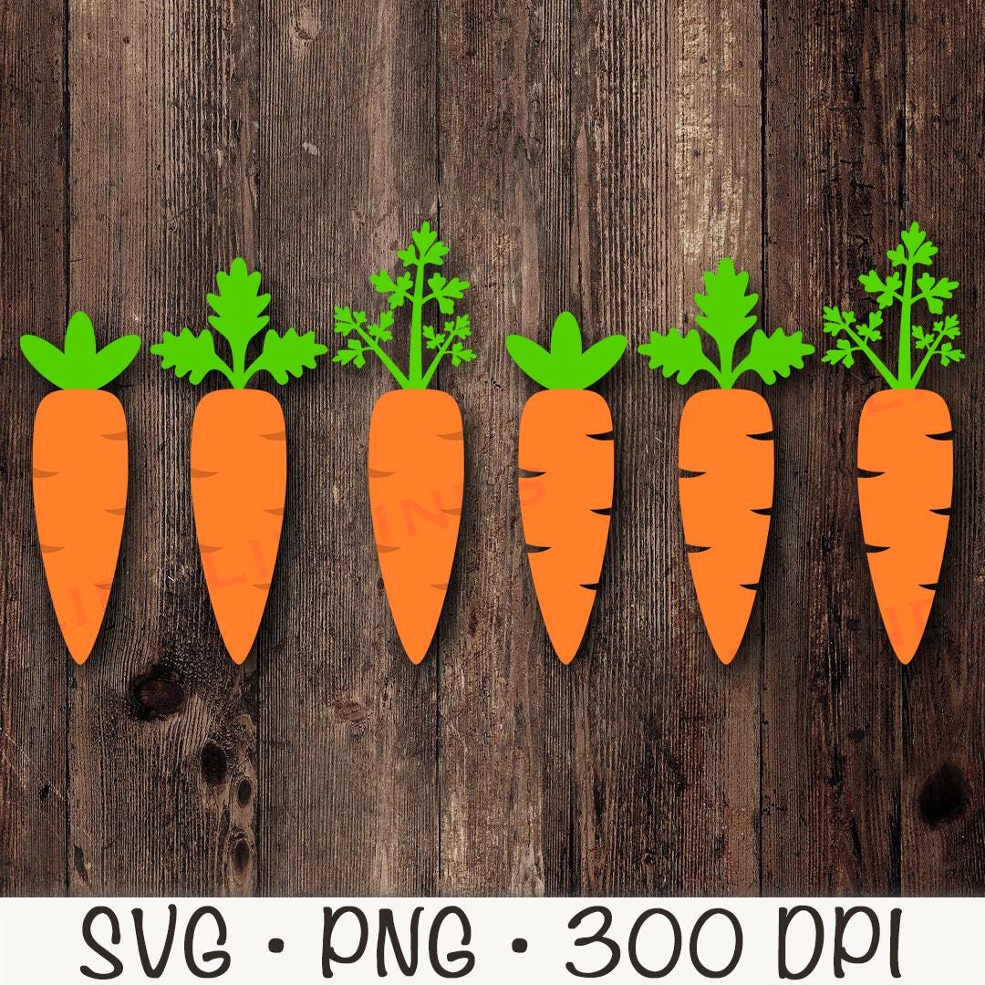 Carrot SVG Vector Cut File and PNG Transparent Background, Sublimation ...