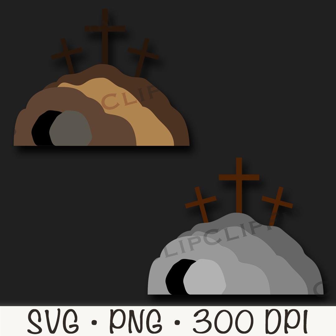 Empty Tomb SVG, Empty Tomb Scene PNG, Resurrection, Jesus is Alive ...