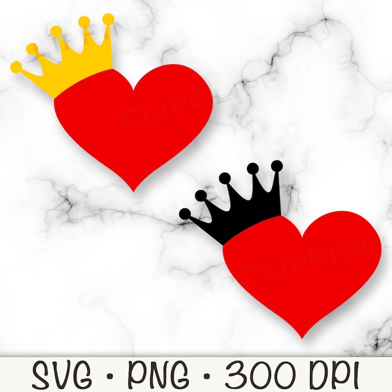 Heart With Crown SVG, Heart With Crown PNG, Valentine's Day ...