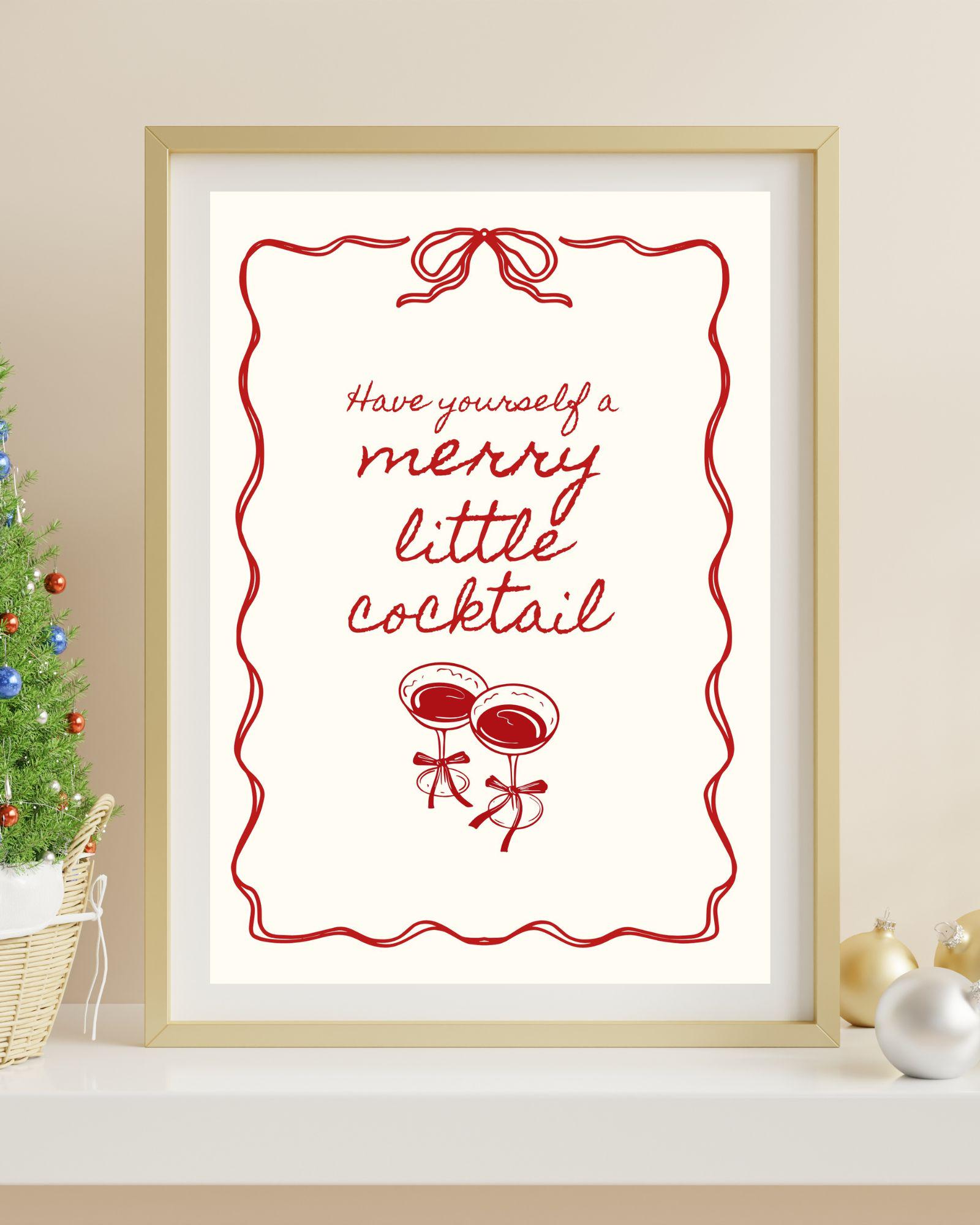 Christmas Bar Sign | Christmas Bar Cart Print | Have a Merry Little ...