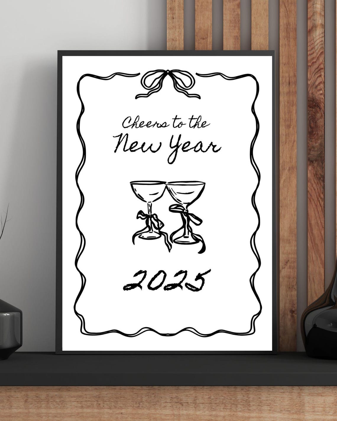 New Year Sign | 2025 | Cheers to the New Year Signage | Digital Print ...