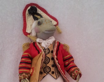 Frog Footman Fish Postman Alice in Wonderland Needle Felted Animal Toy ...