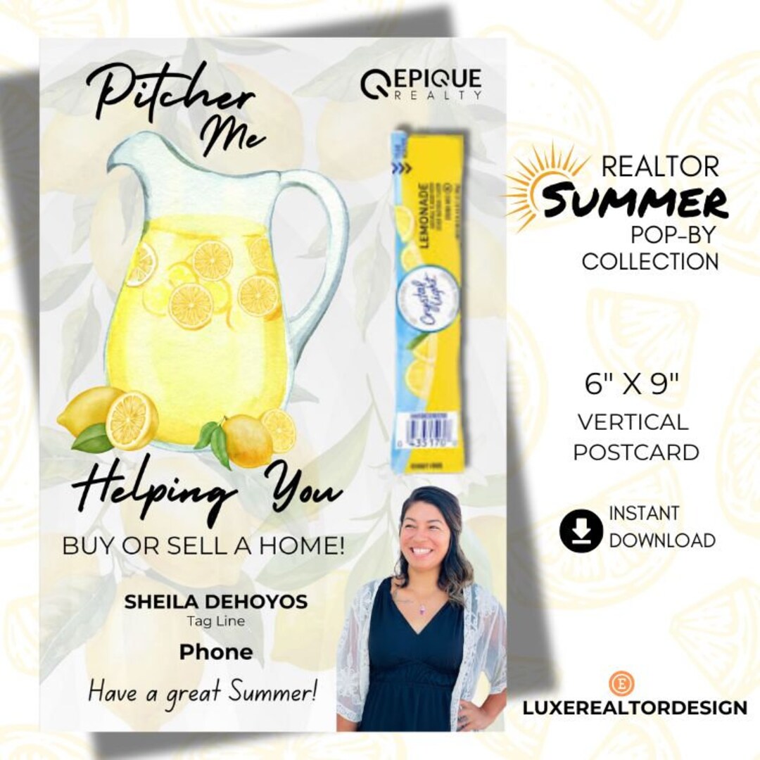 Real Estate Summer Pop by Lemonade Themed - Etsy