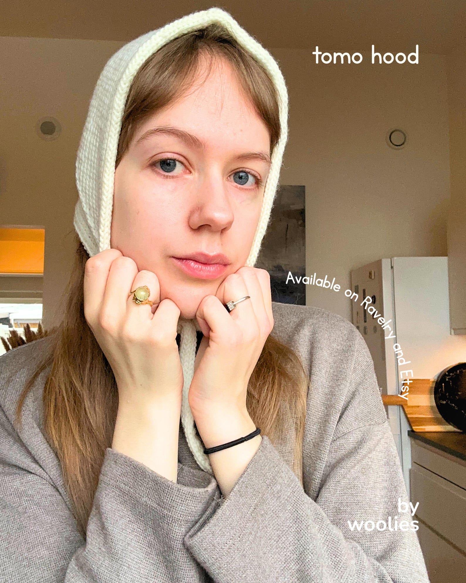 Tomo Hood Pattern - English Knitting Pattern - Etsy