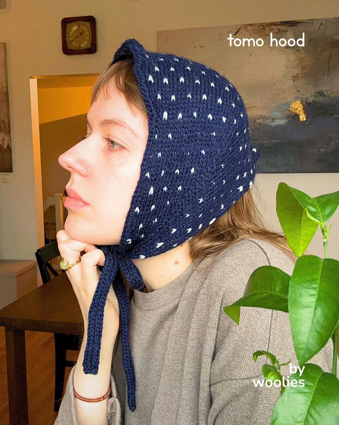 Tomo Hood Pattern - English Knitting Pattern - Etsy