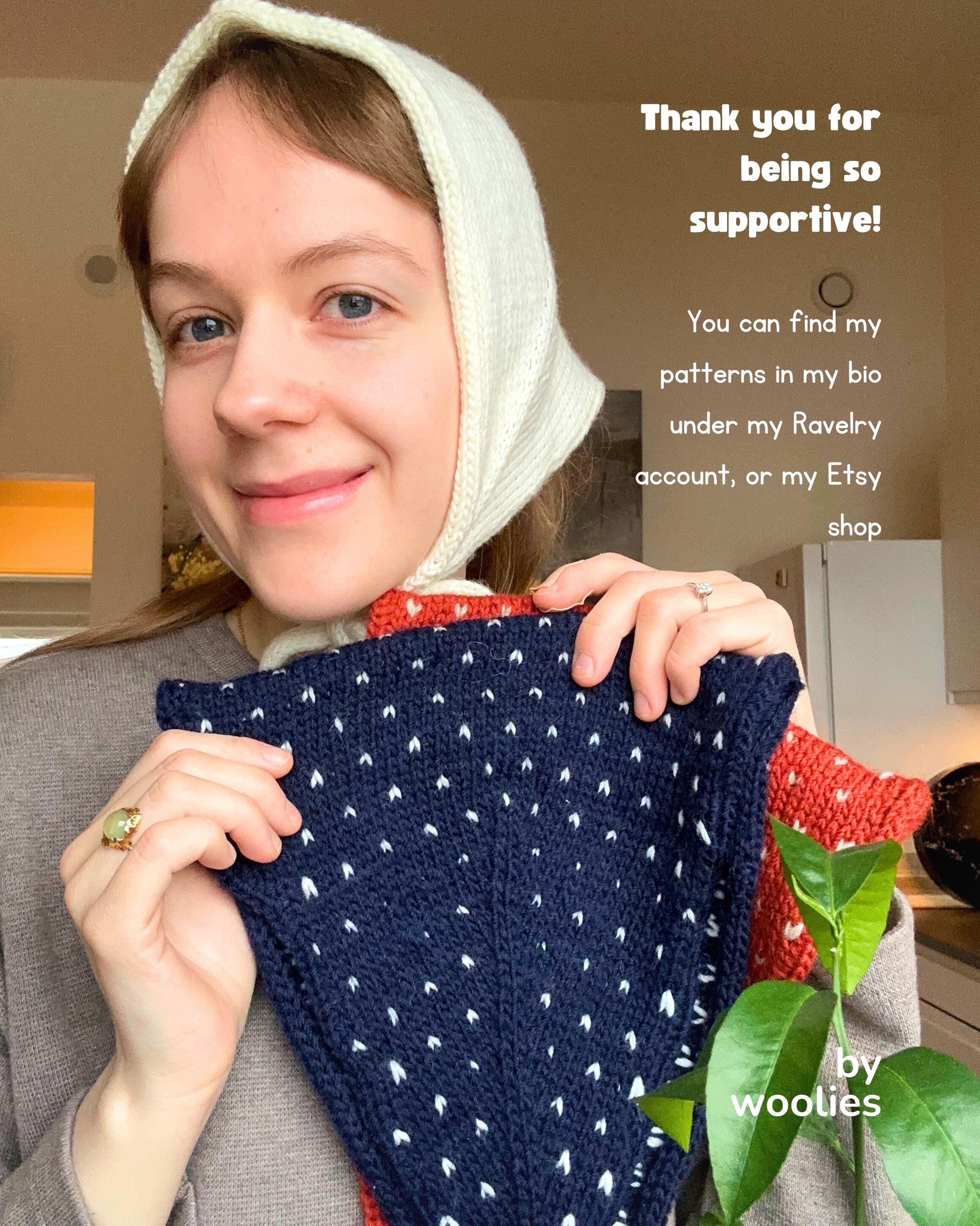 Tomo Hood Pattern - English Knitting Pattern - Etsy