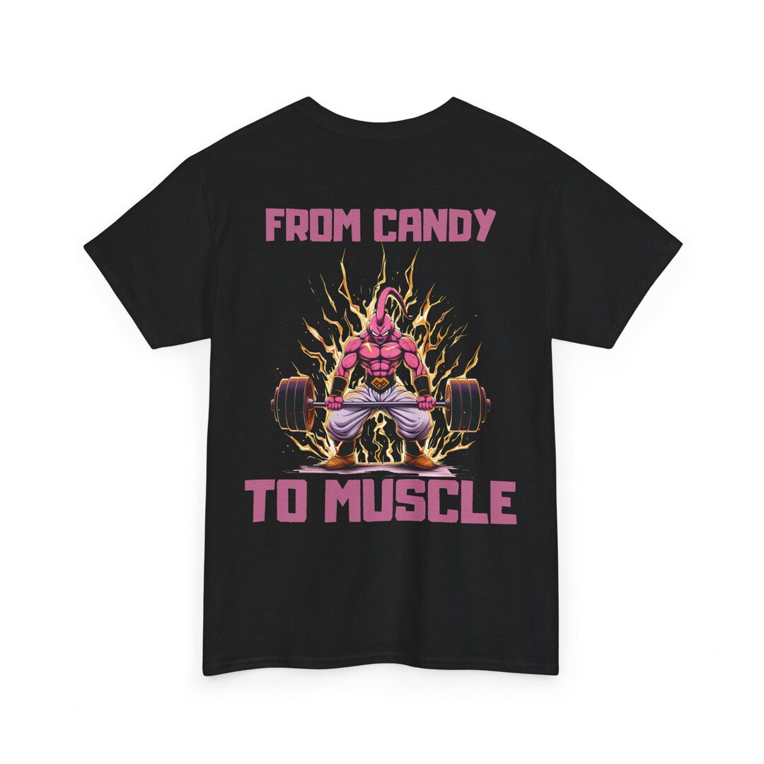Majin Buu Gym T-shirt, Dragon Ball Workout Apparel, Anime Fitness Tee ...