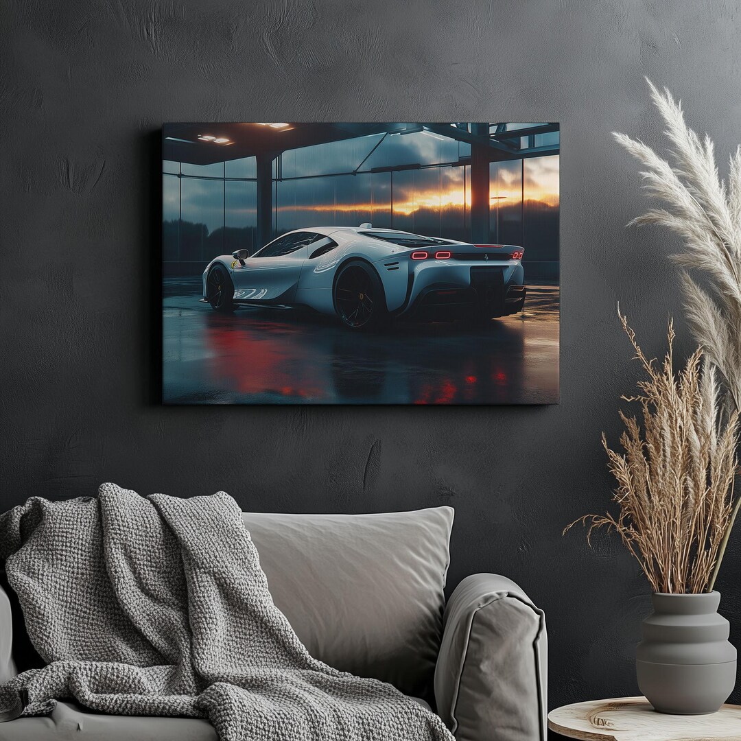 Canvas Art Ferrari SF90 Wall Art Ferrari Supercar Wall Print Gift for ...