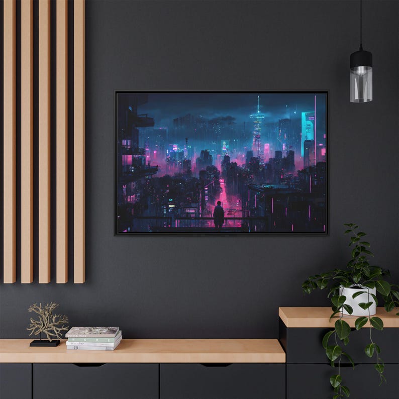 Canvas Art Cyberpunk Wall Art Cyberpunk Wall Print Gift for Cyberpunk ...