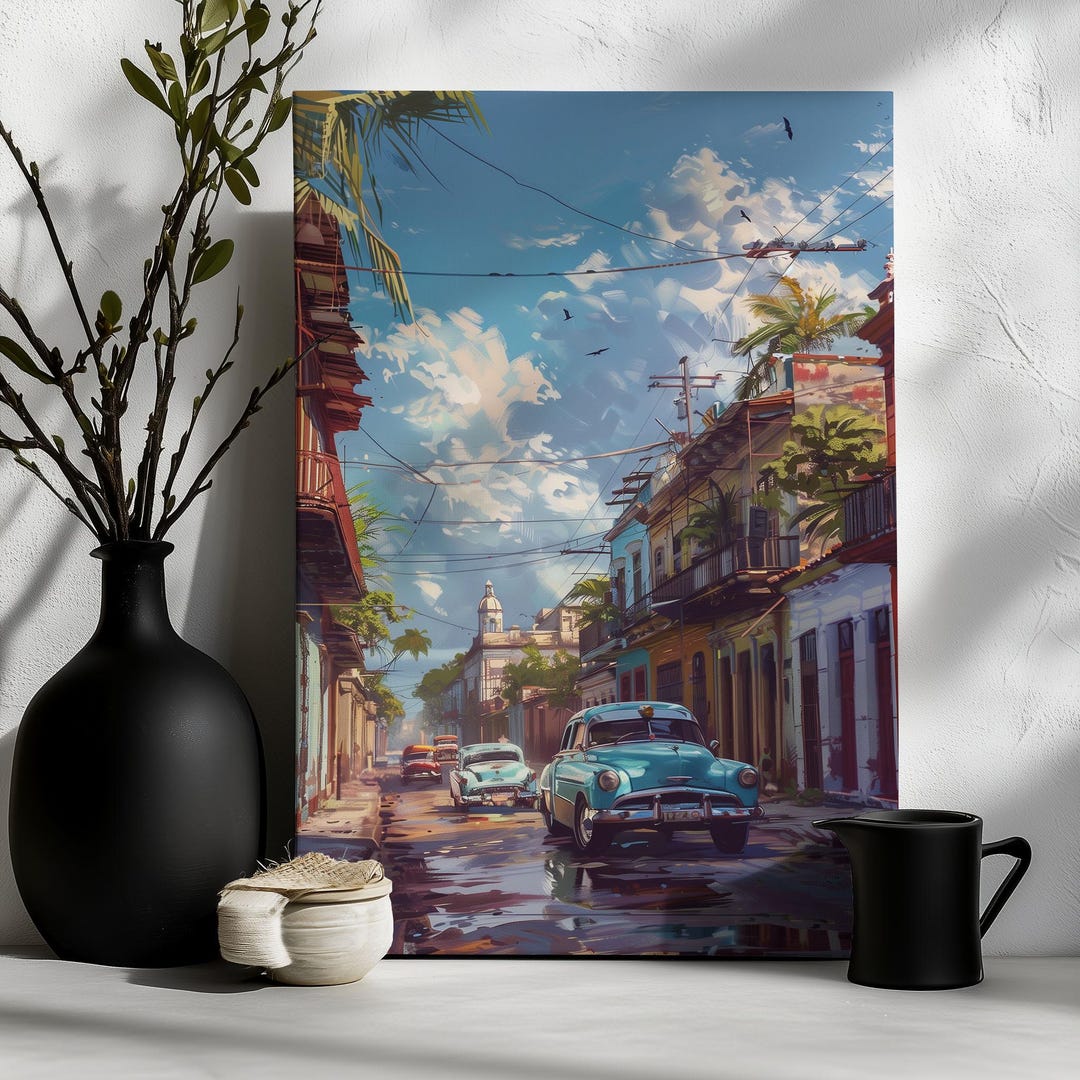 Canvas Painting Cuban Wall Art Modern Wall Print Gift for Cuba Fan Wall ...