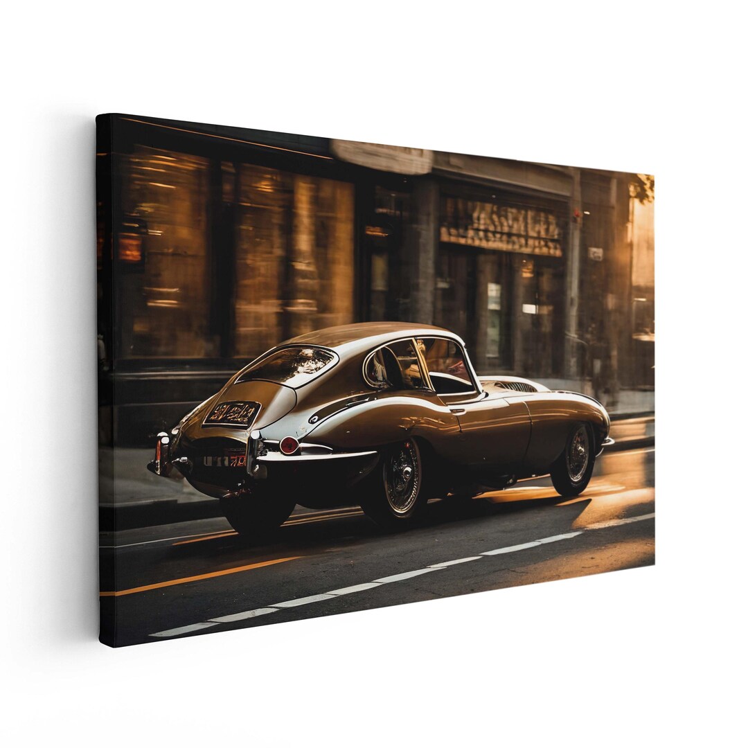 Canvas Art Jaguar E-type Wall Art Jaguar E-type Wall Print Gift for Car ...