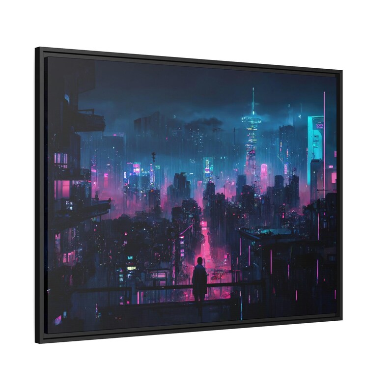 Canvas Art Cyberpunk Wall Art Cyberpunk Wall Print Gift for Cyberpunk ...