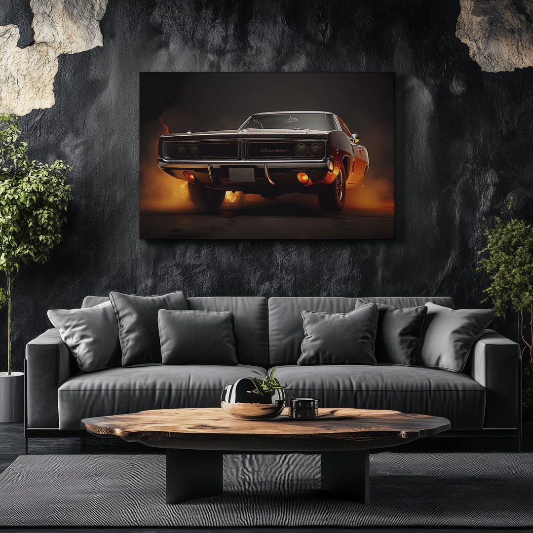 Canvas Art Dodge Charger 1969 Wall Art Dodge Charger Wall Print Gift ...