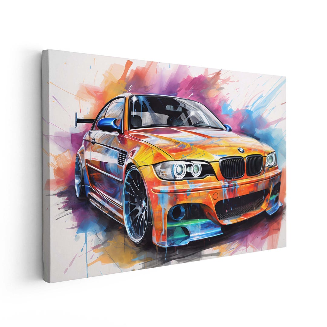 Canvas Art BMW E46 Wall Art BMW E46 Wall Print Gift for Car Guy Wall ...