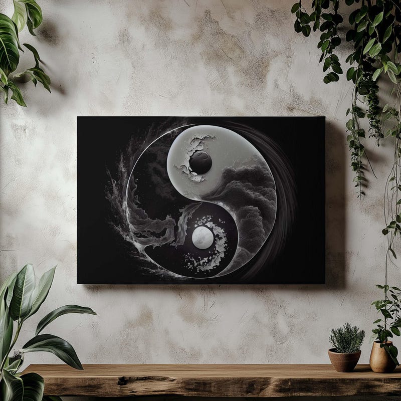 Yin Yang Fan - Etsy