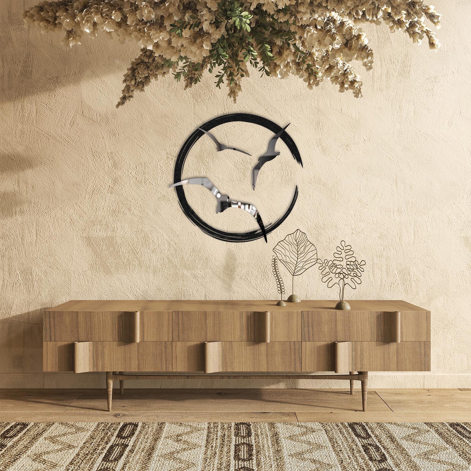Flock of Birds in Home Metal Wall Decor, Steel and Plexiglass Birds ...