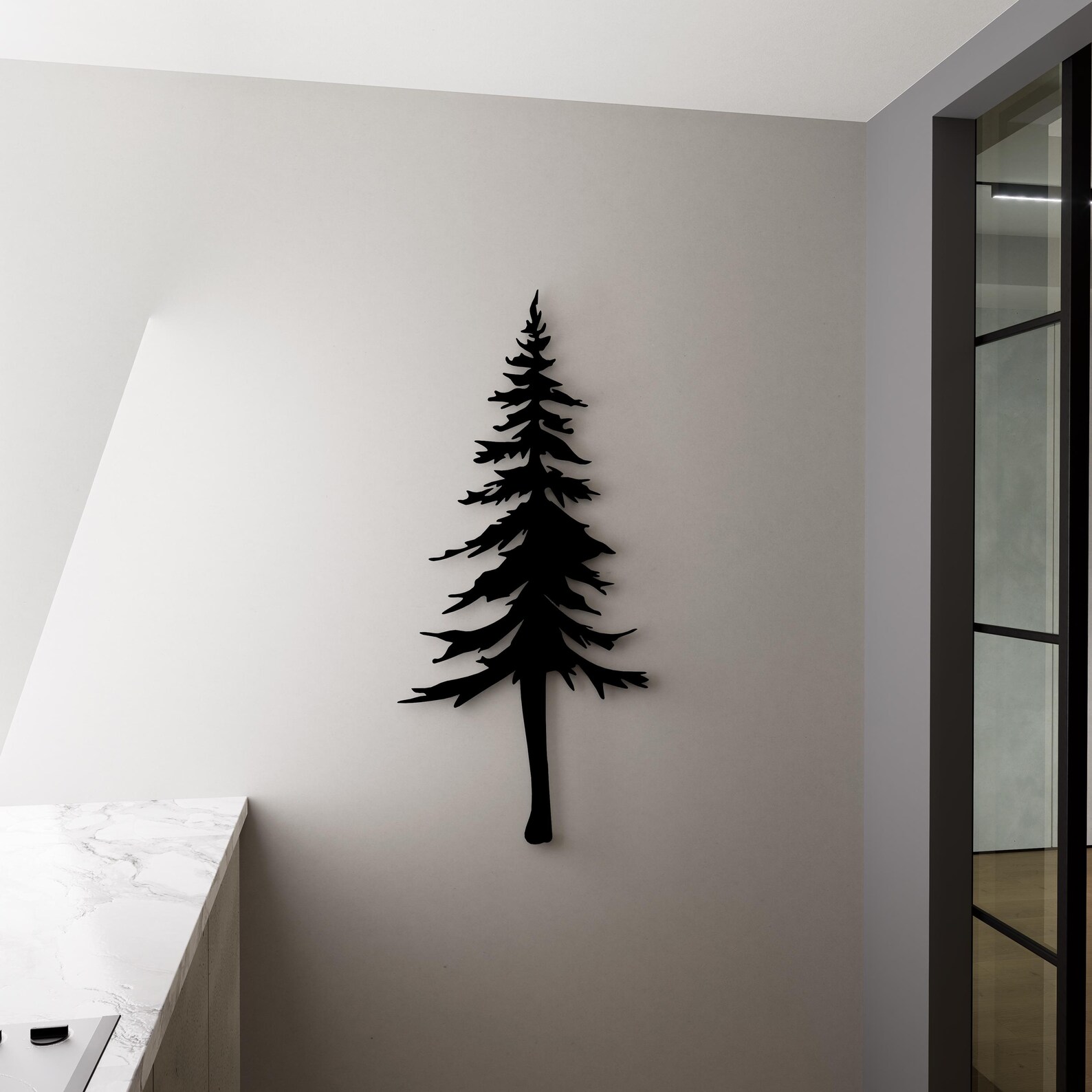 Large Metal Pine Tree Wall Decor, Farmhouse Style - Etsy