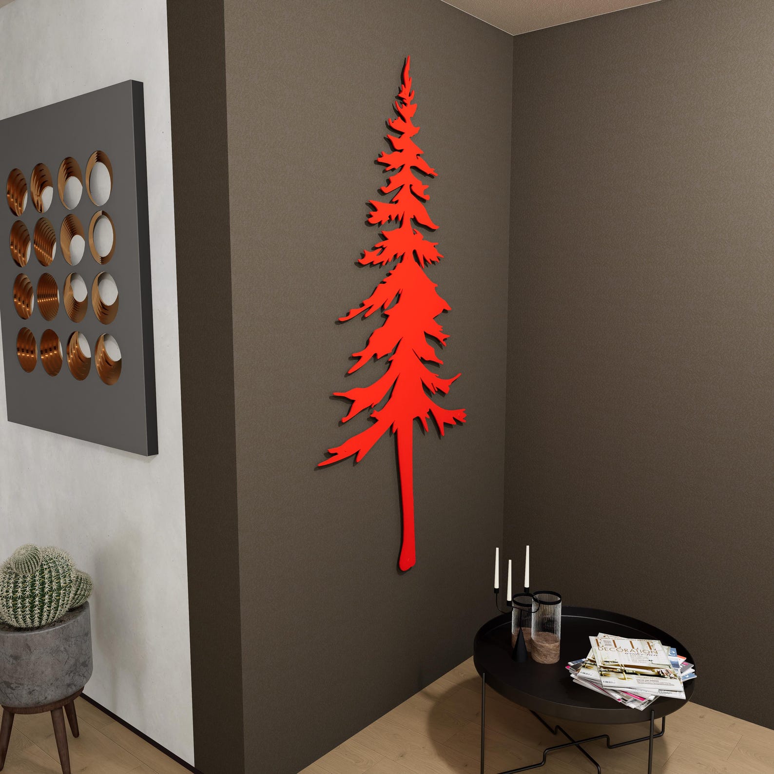 Large Metal Pine Tree Wall Decor, Farmhouse Style - Etsy