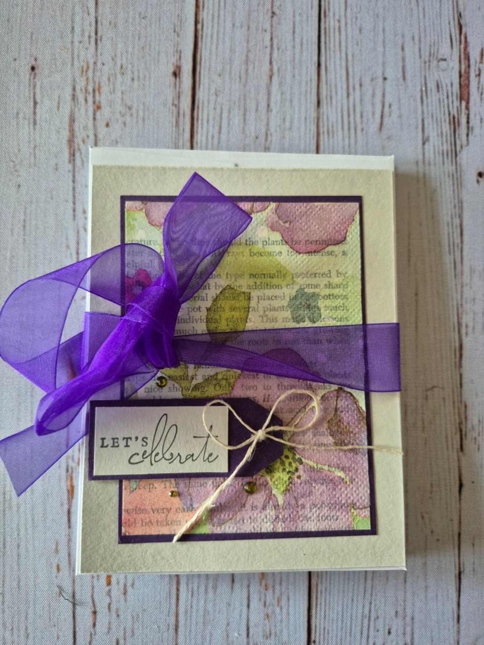 Four Handmade let's Celebrate Greeting Cards. Blank on the Inside for ...