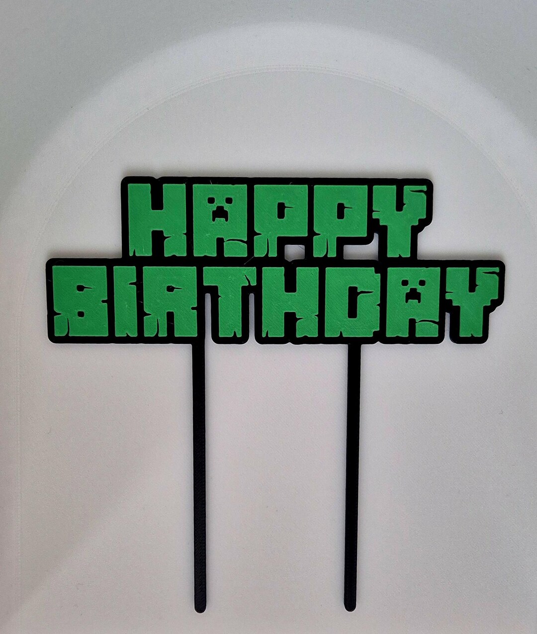 Minecraft Birthday Cake Topper - Etsy