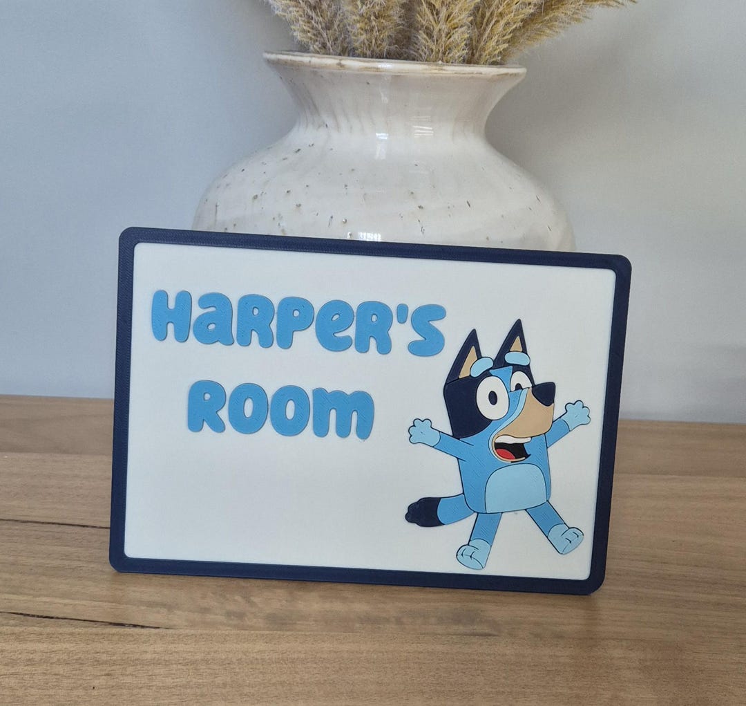 Bluey Kids Door Sign - Custom Name - Etsy Australia