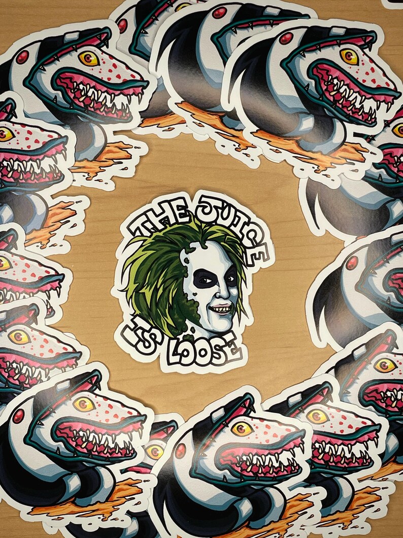 Beetlejuice Sandworm Sticker Set - Etsy