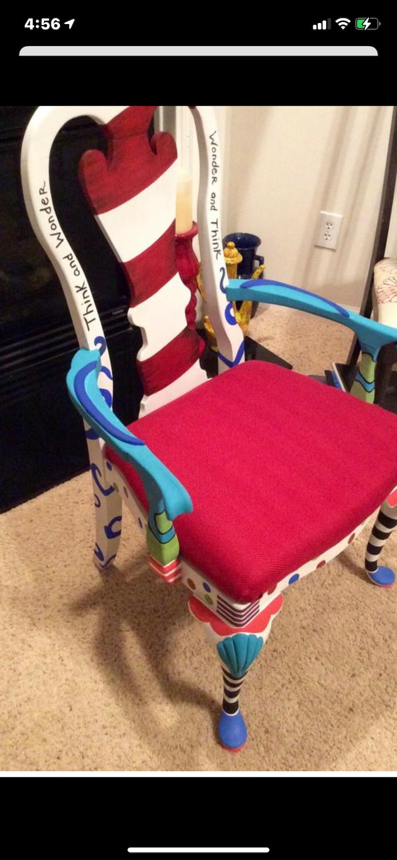 Seuss Inspired Chair, “customize Me” Chair, Whimsical to Match Your ...