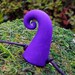 Curly Matte Dark Purple Devil Horns Costume Accessory - Etsy