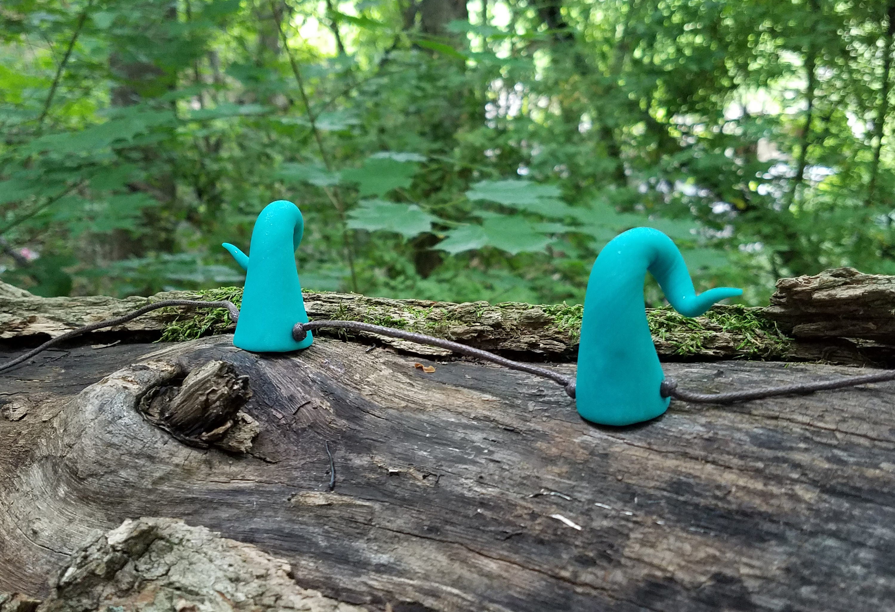 Teal Shimmer Twisted Devil Horns Accesorio de disfraz - Etsy España