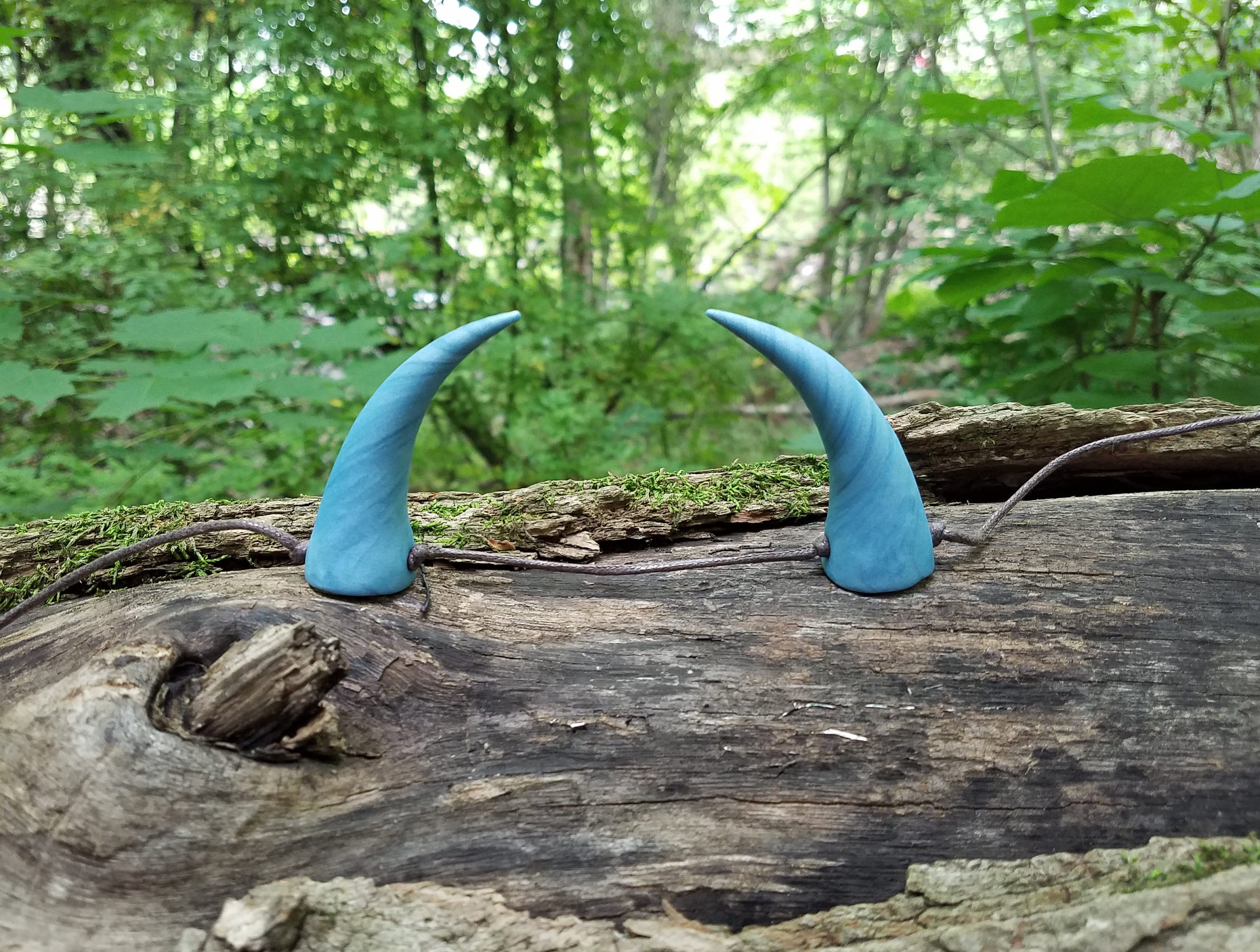 Shimmering Light Blue Devil Horns Costume Accessory - Etsy
