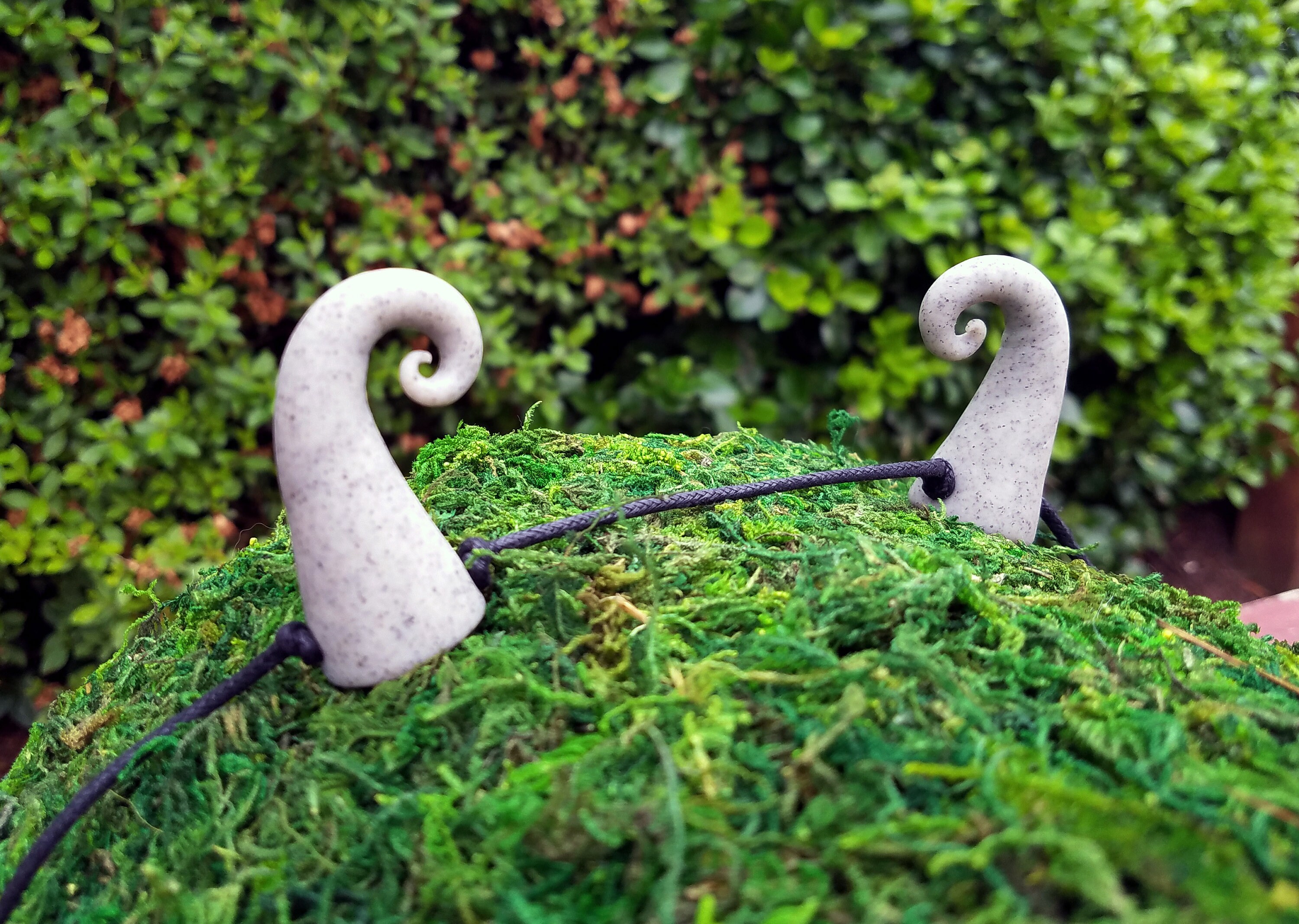 Gray and Black Granite Look Curly Devil Horns Costume | Etsy