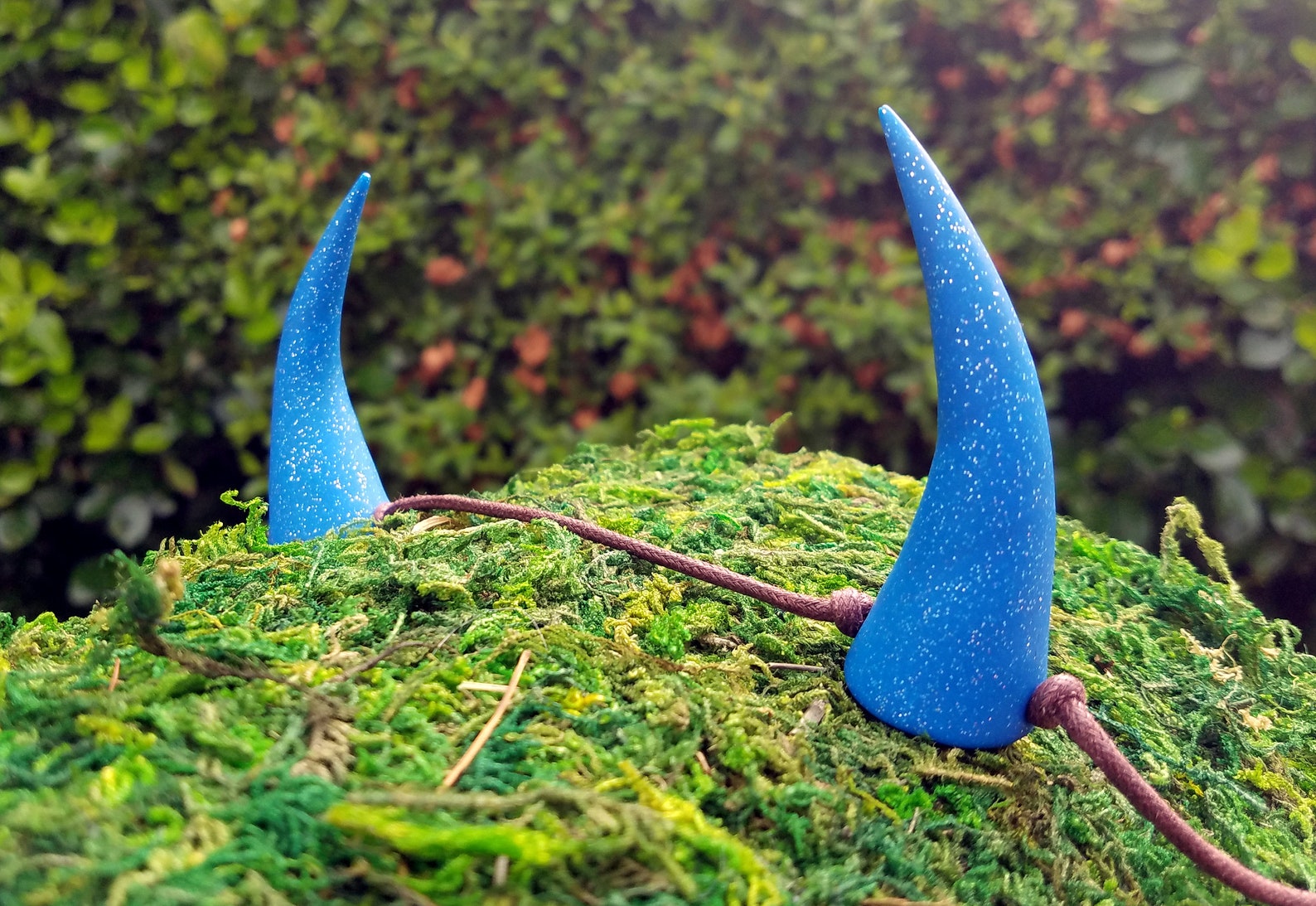 Blue Glitter Devil Horns Costume Accessory - Etsy