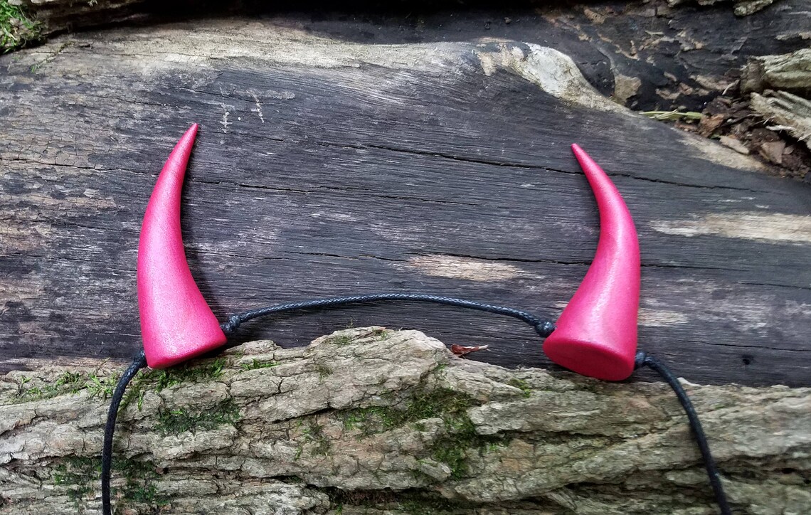 Shimmering Magenta Devil Horns Costume Accessory - Etsy