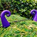 Curly Matte Dark Purple Devil Horns Costume Accessory - Etsy