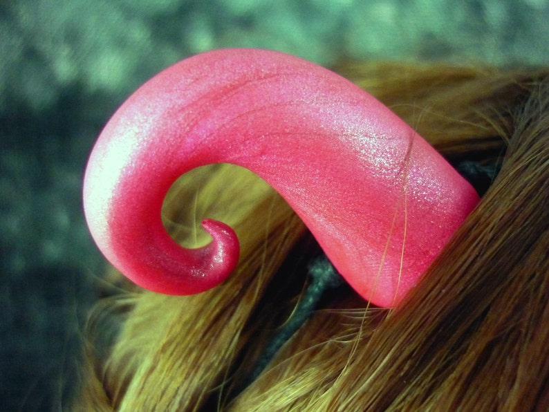 Curly Magenta Shimmery Sad Devil Horns Costume Accessory - Etsy
