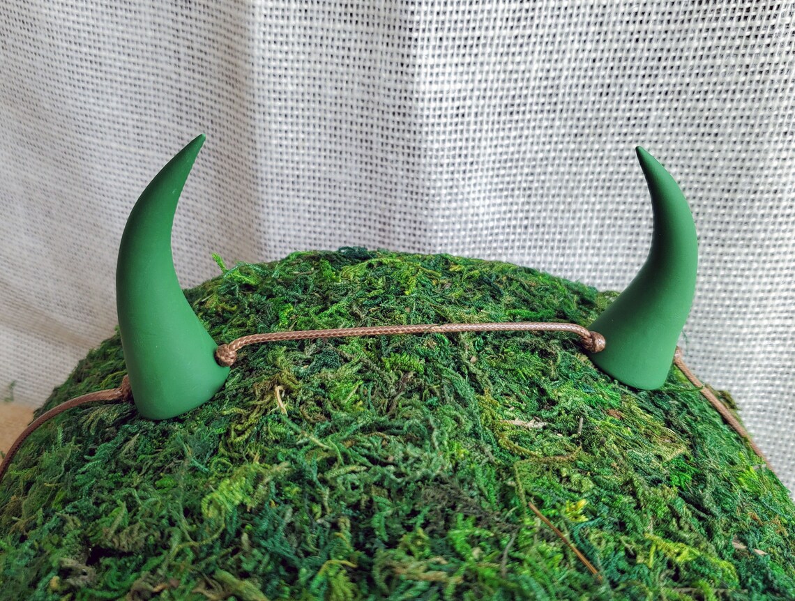 Leaf Green Devil Horns Costume Accessory | Etsy