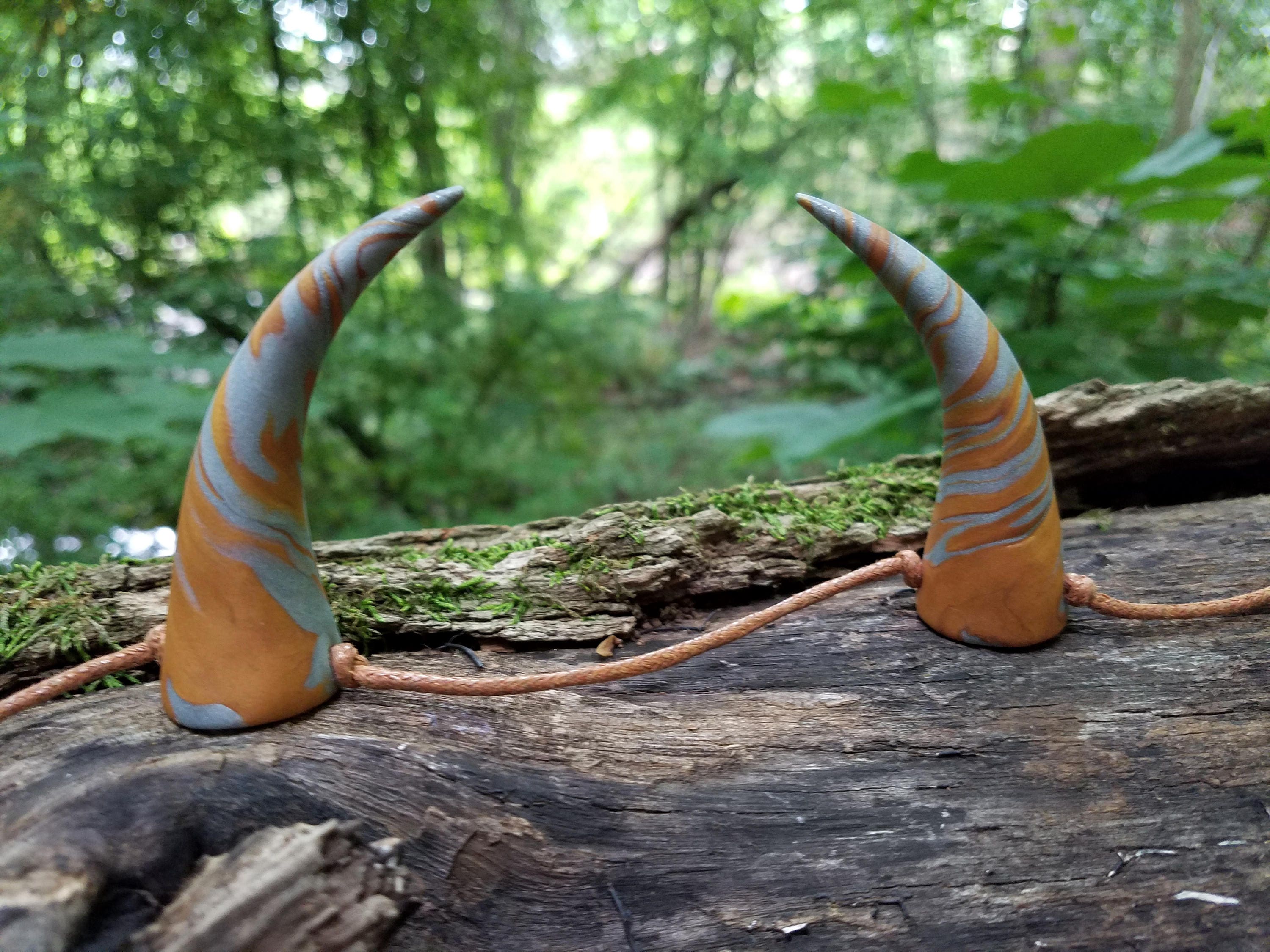 Silver and Gold Swirl Devil Horns Costume Accessory | Etsy