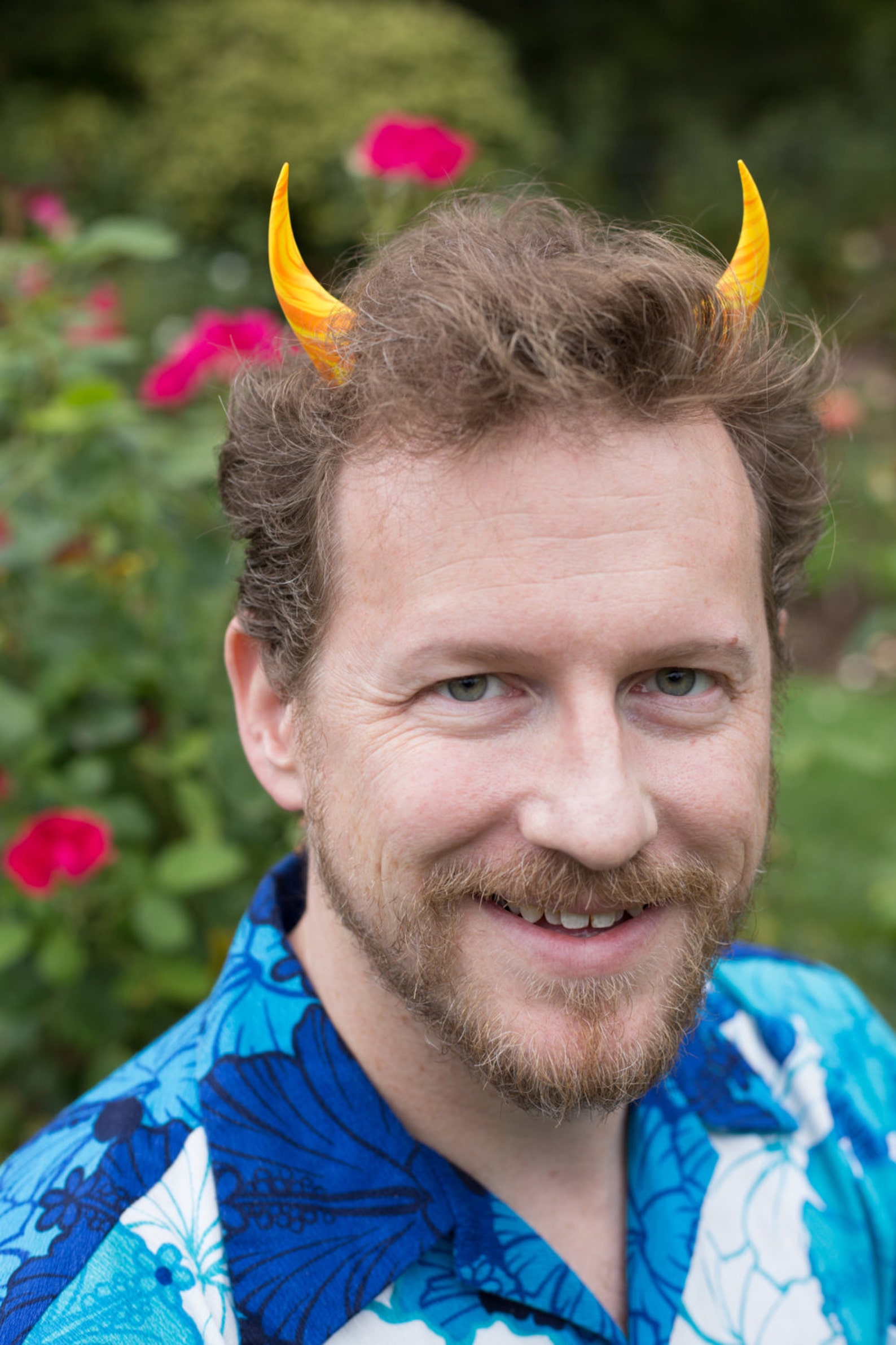 Yellow and Orange Swirl Devil Horns Costume Accessory - Etsy