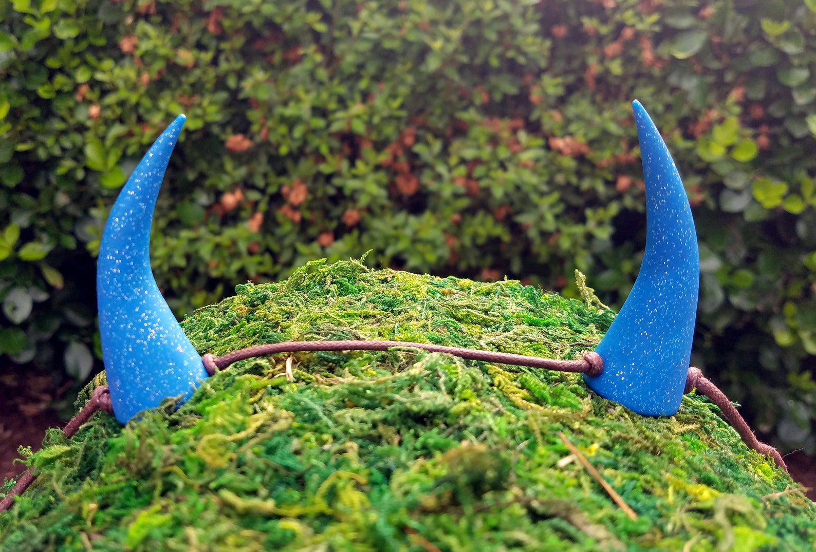 Blue Glitter Devil Horns Costume Accessory - Etsy
