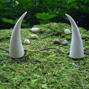 Shimmering Ivory Devil Horns Costume Accessory - Etsy