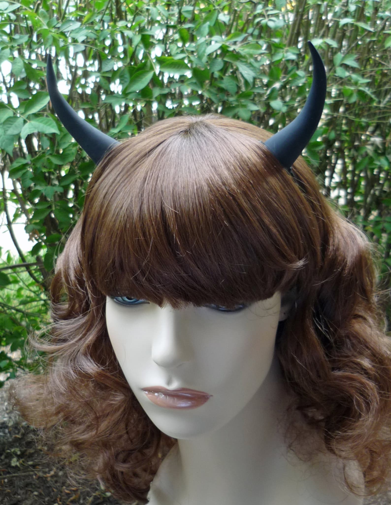 Larger Matte Black Devil Horns Costume Accessory - Etsy