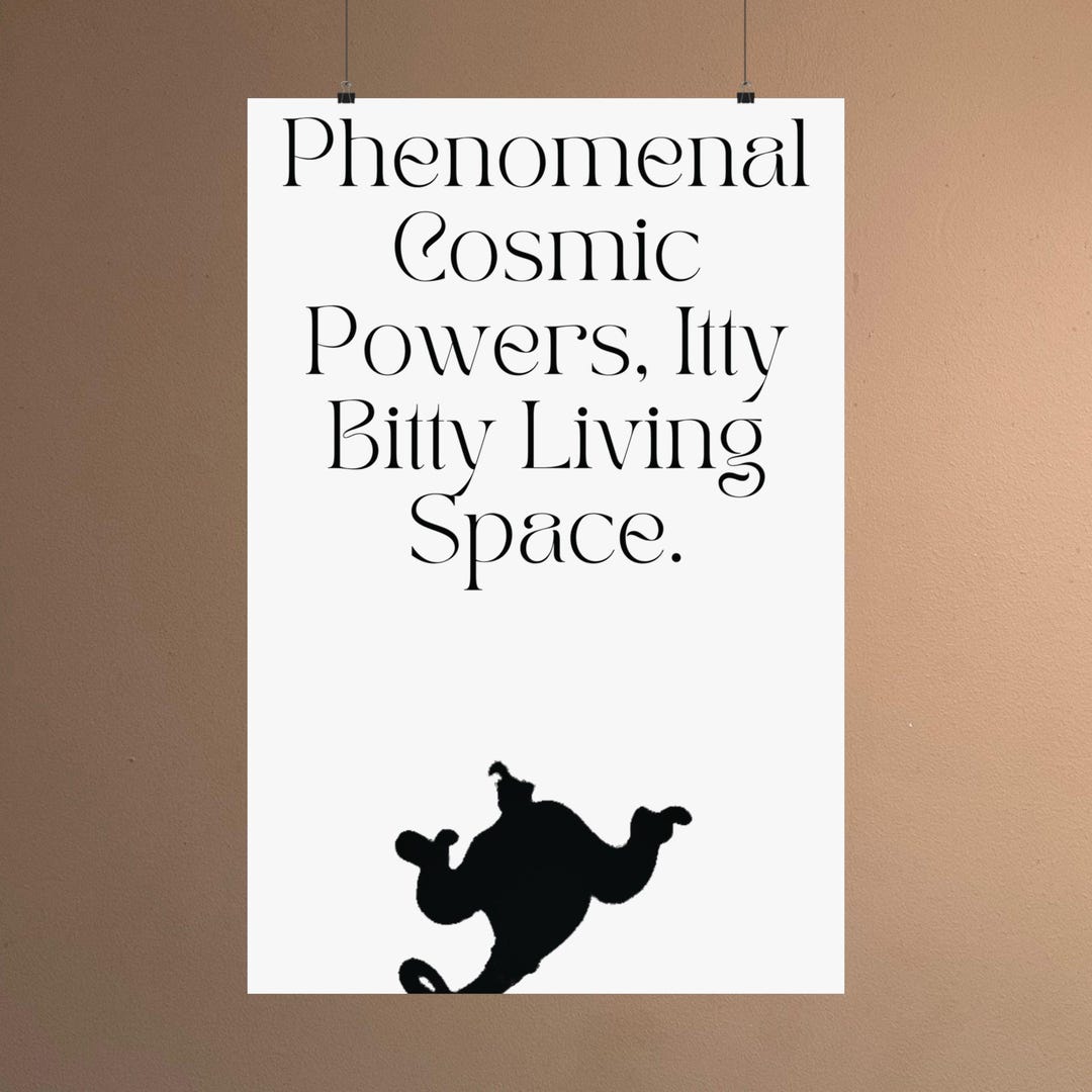 Disney Genie-inspired Matte Vertical Poster Aladdin Magic Decor ...