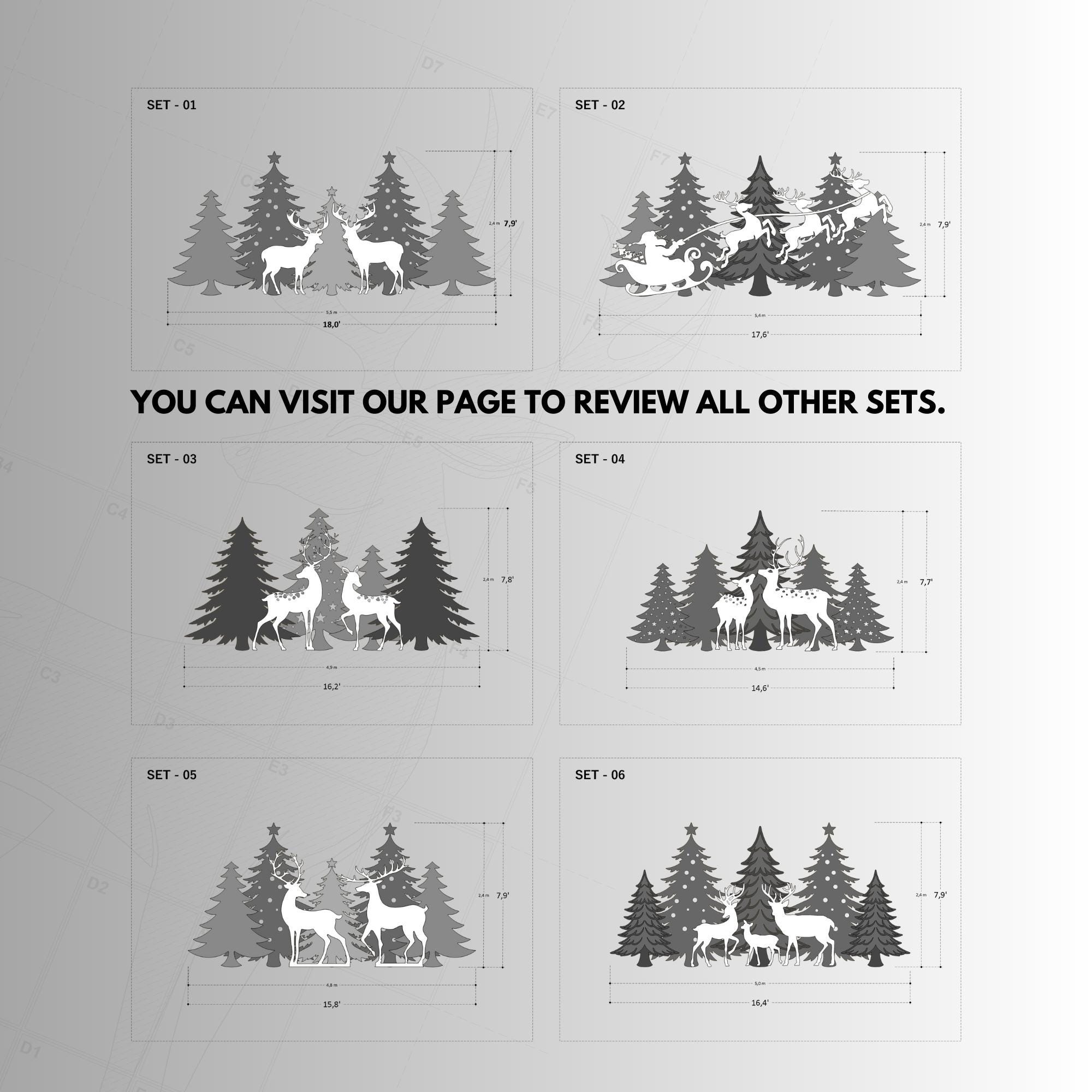 DIY Christmas Silhouettes, Garden Decor - Santa and Deers - Outdoor ...