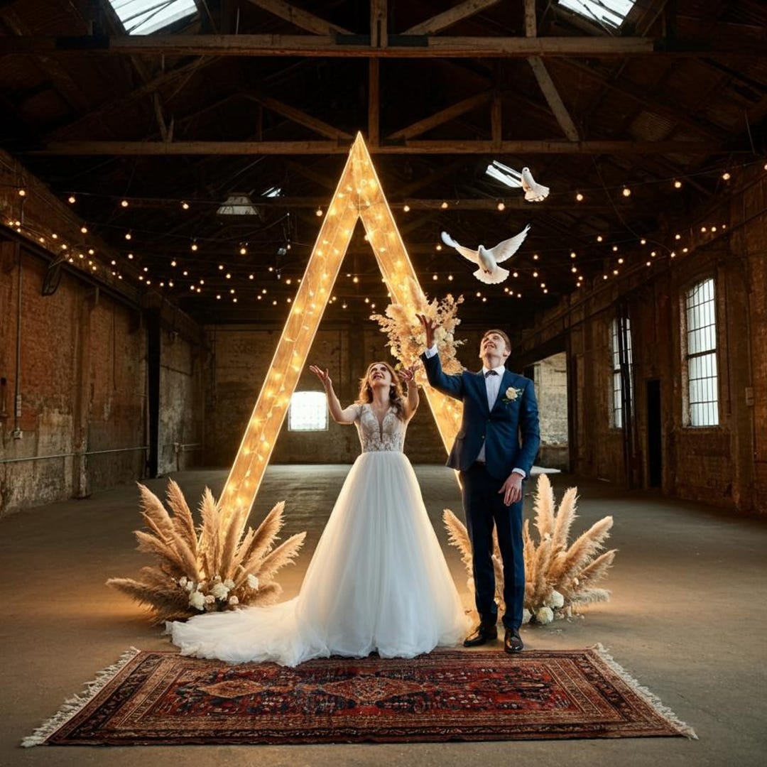 DIY Wooden Triangle Wedding Arch Plans: PDF With Measurements ...