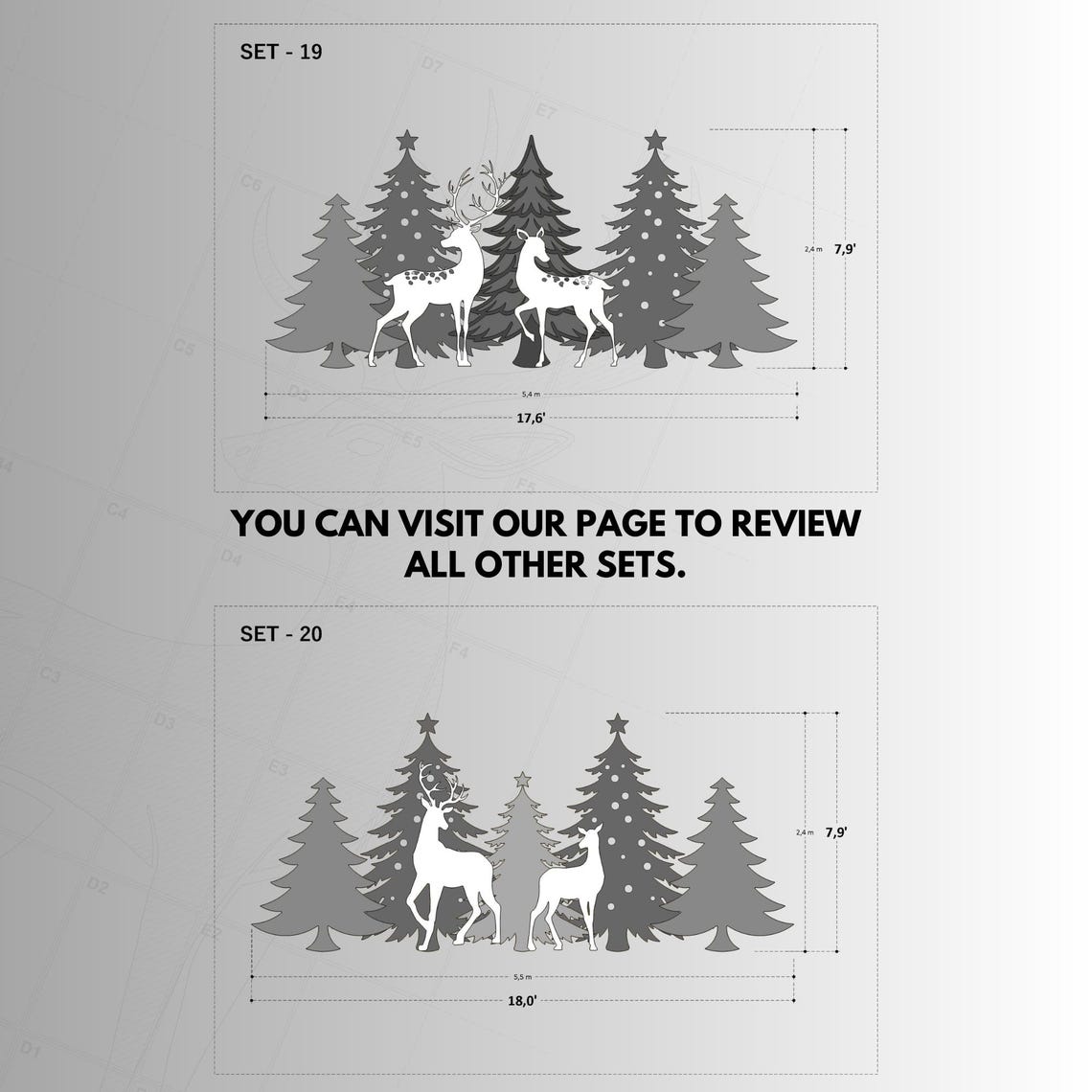 DIY Christmas Silhouettes, Garden Decor Santa and Deers Christmas ...