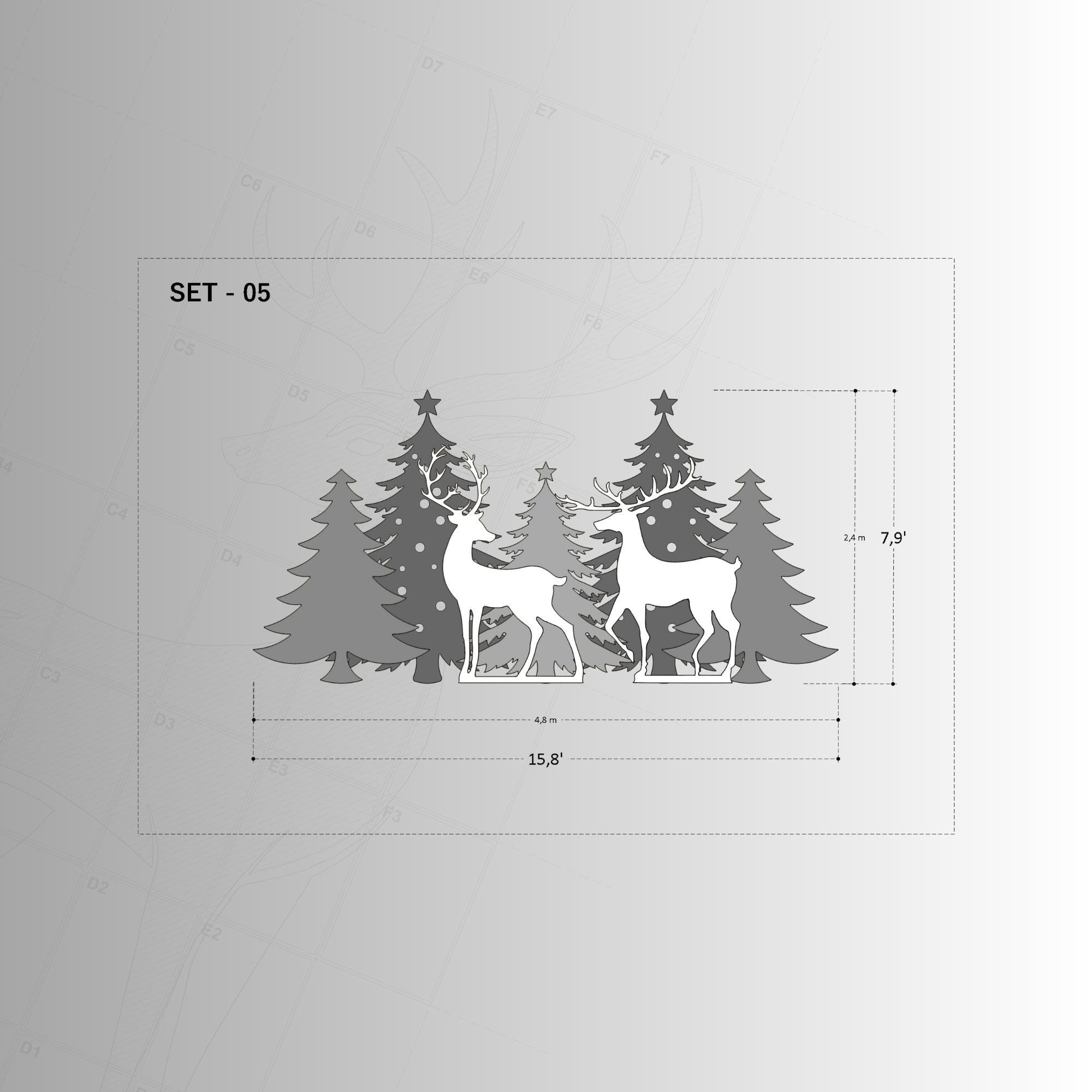 DIY Christmas Silhouettes, Garden Decor - Santa and Deers - Outdoor ...